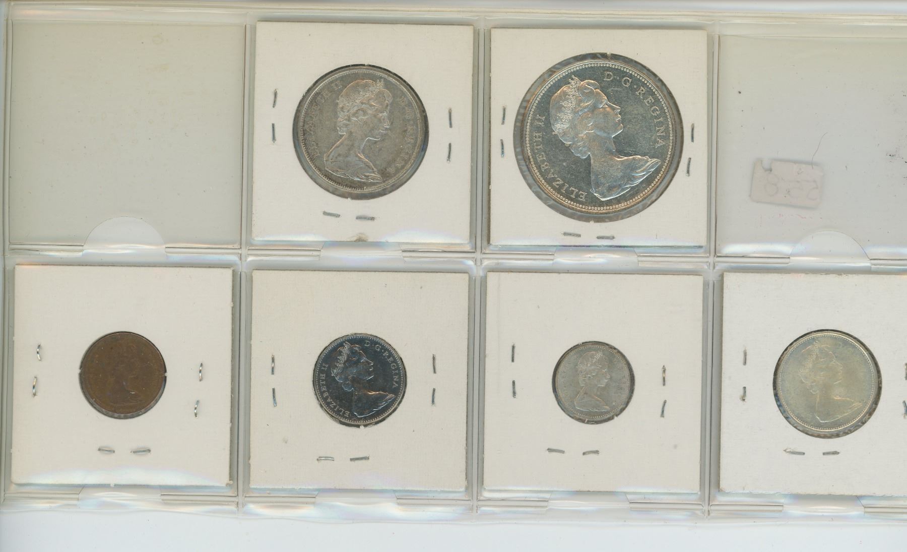 Canadian 1867-1967 coin set (Silver dollar, Silver 50 cent piece ...