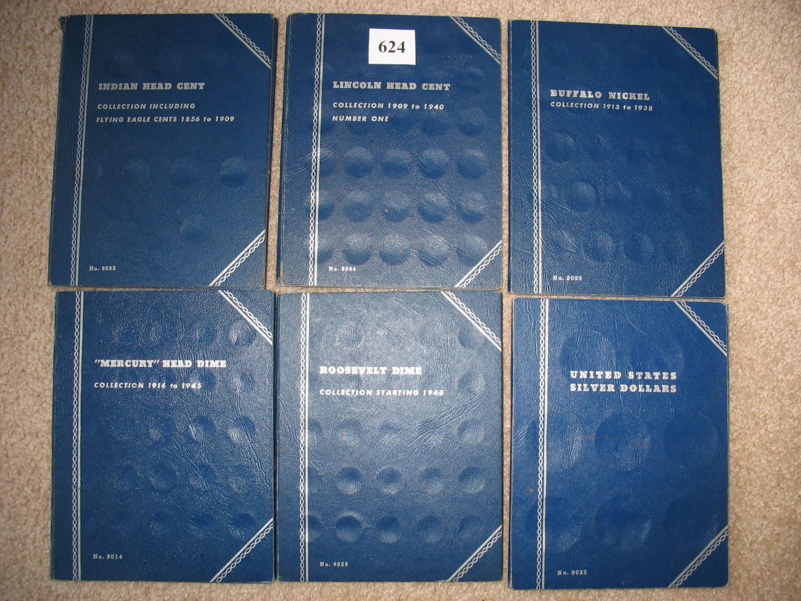 LOT OF 10 DIFFERENT USED US WHITMAN COINS FOLDERS - NO COINS