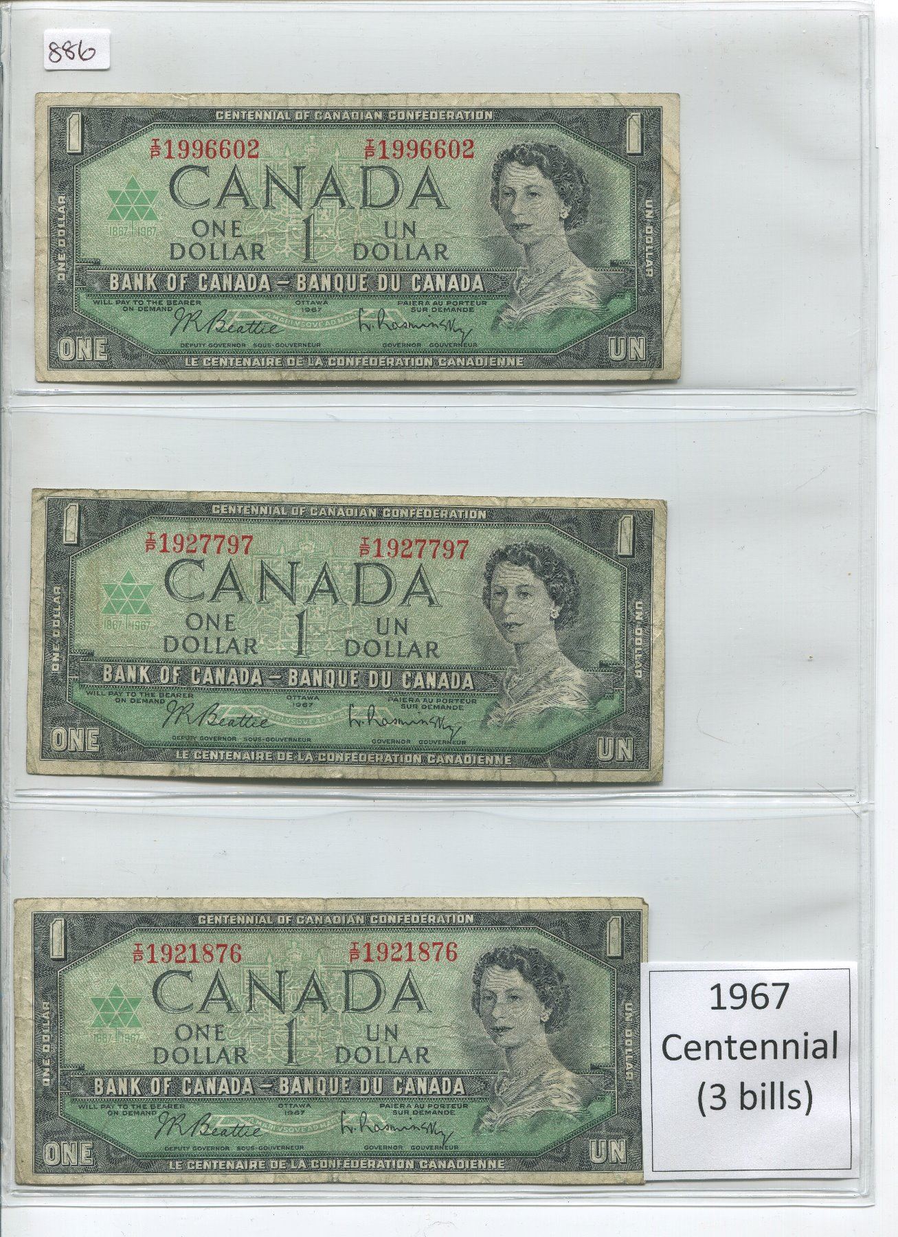 3 Canadian 1967 Centennial One Dollar Bills Schmalz Auctions 3 Canadian 1967 Centennial One Dollar Bills Schmalz Auctions
