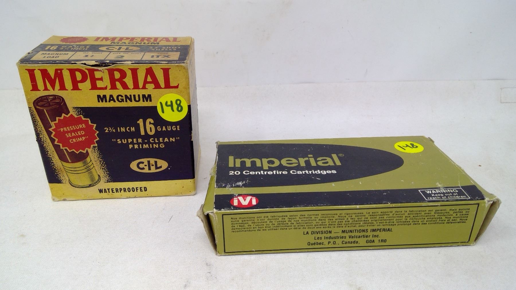 16 GAUGE 3/4 INCH SHOTGUN SHELLS + IMPERIAL RIFLE SHELLS