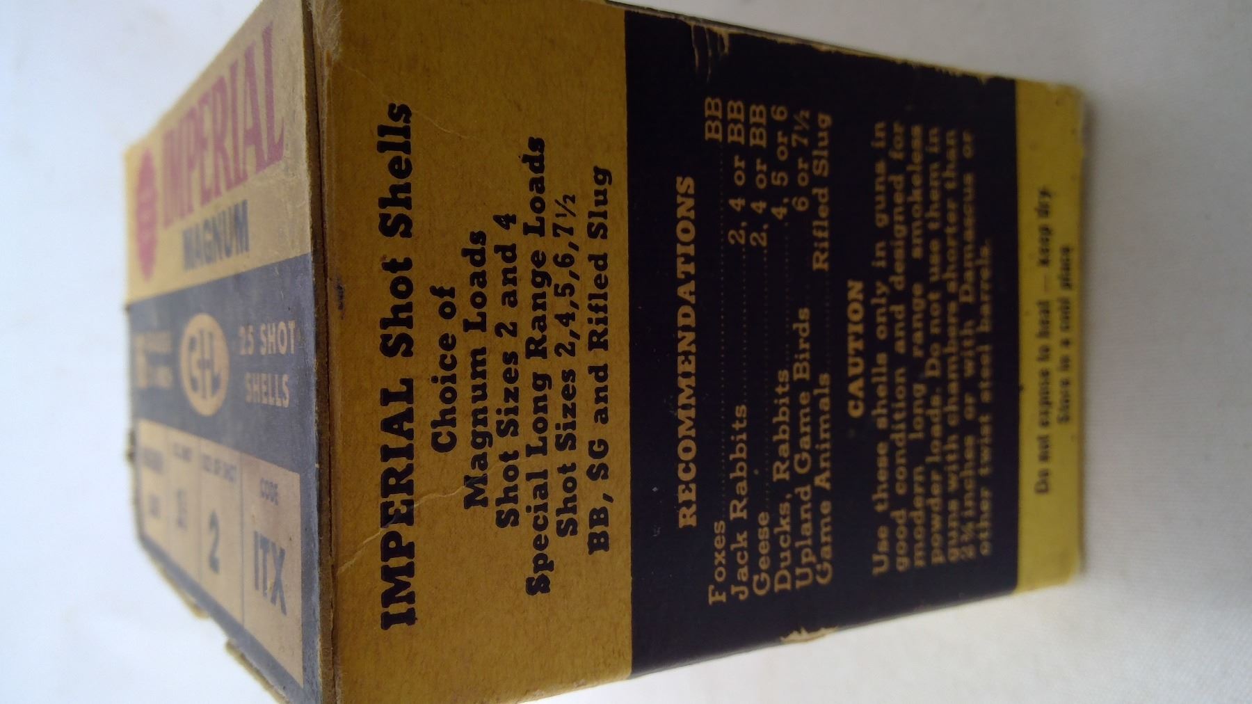 16 GAUGE 3/4 INCH SHOTGUN SHELLS + IMPERIAL RIFLE SHELLS