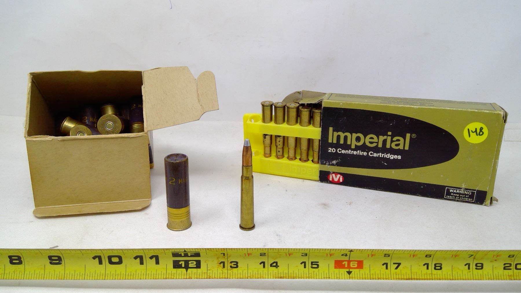 16 GAUGE 3/4 INCH SHOTGUN SHELLS + IMPERIAL RIFLE SHELLS