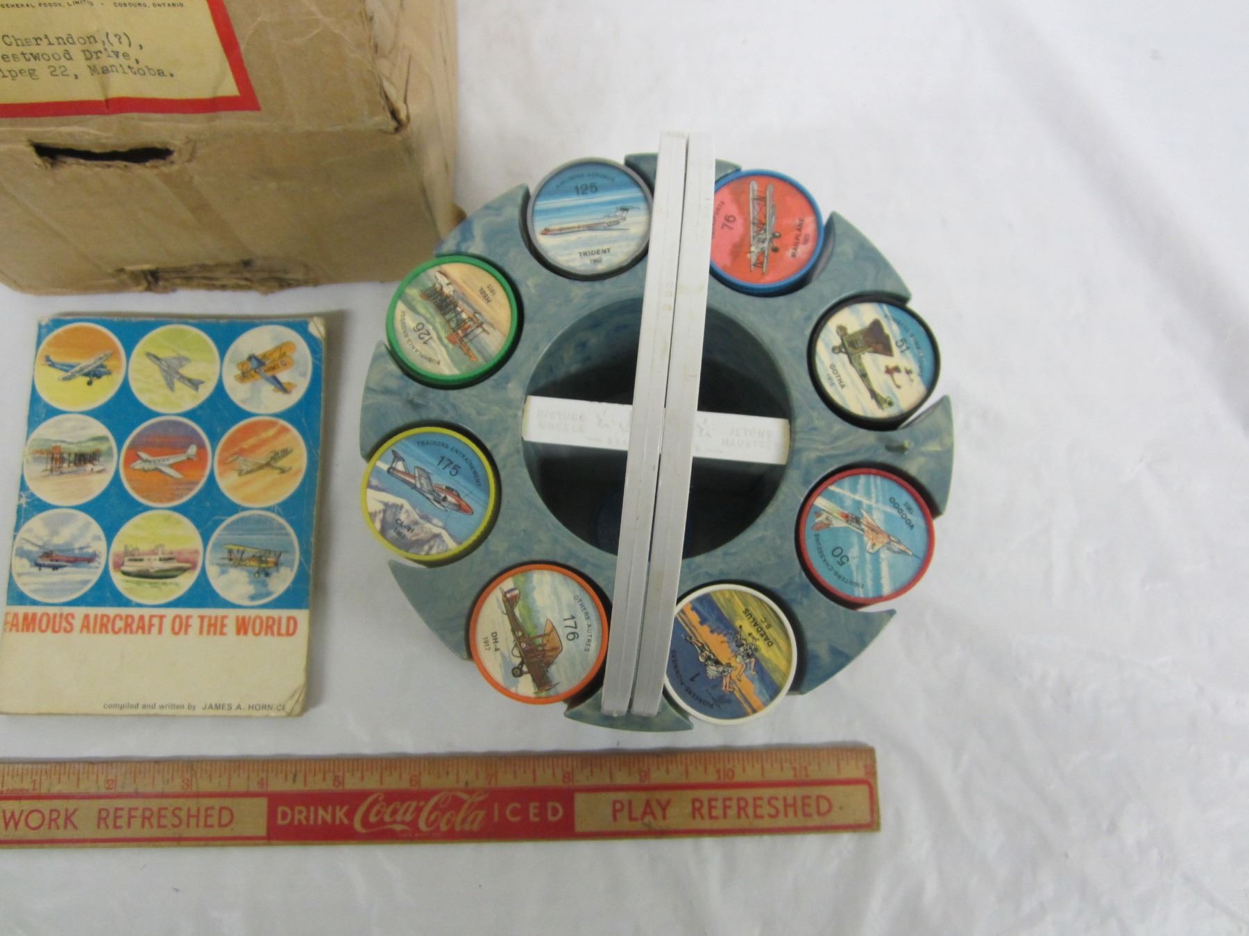 Jello 200 coin airplane set complete, box & book