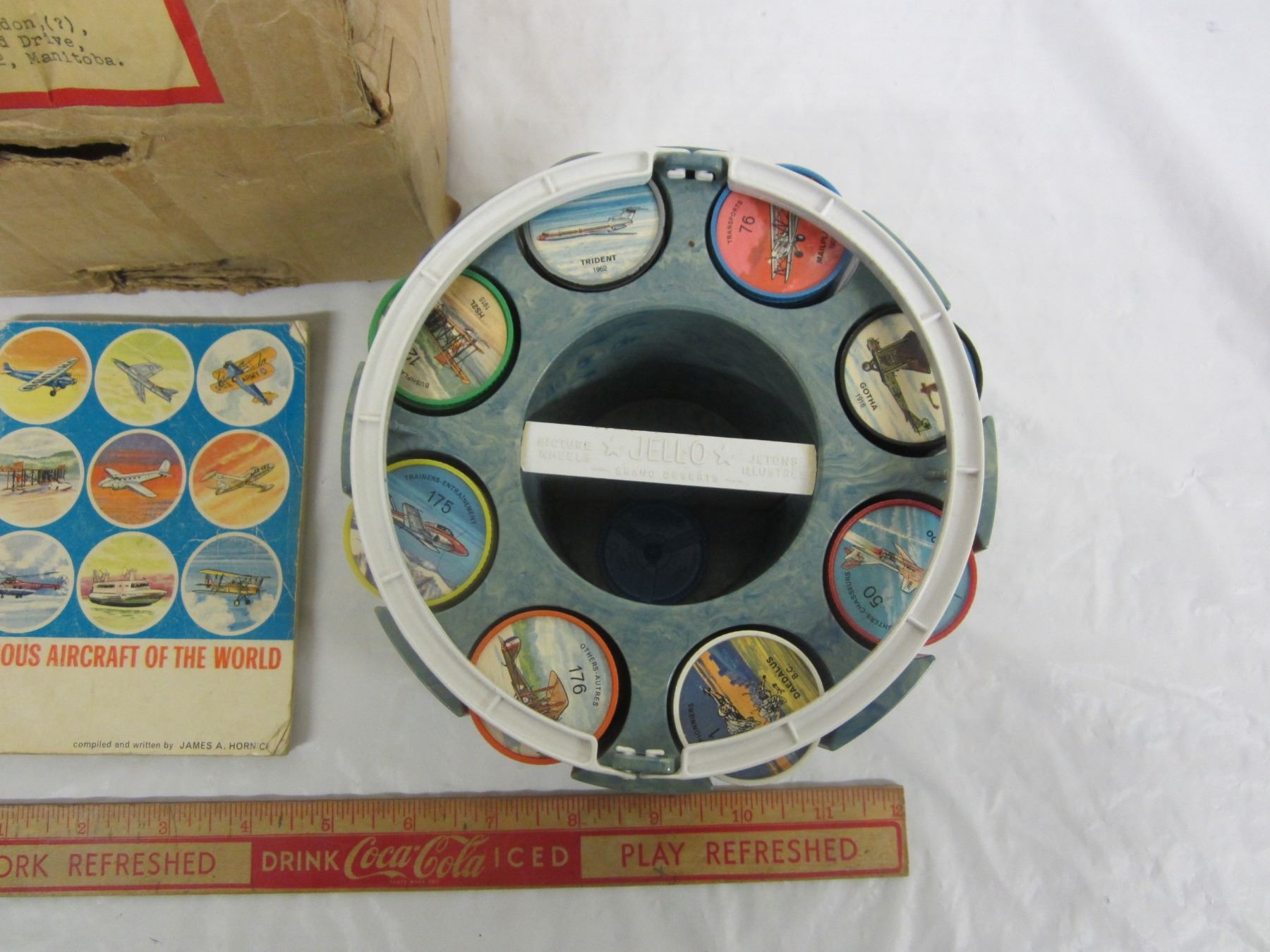 Jello 200 coin airplane set complete, box & book
