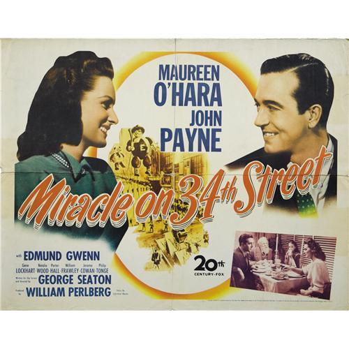Miracle on 34th Street (20th Century Fox, 1947). One Sh Miracle on 34th ...