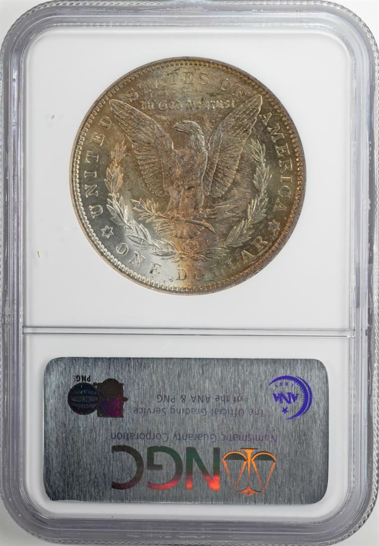1904-O $1 Morgan Silver Dollar Coin NGC MS63 Amazing Reverse Toning