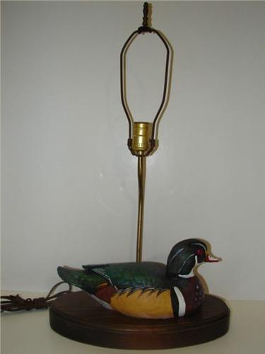 WOOD DUCK DECOY LAMP