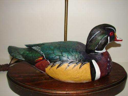 WOOD DUCK DECOY LAMP