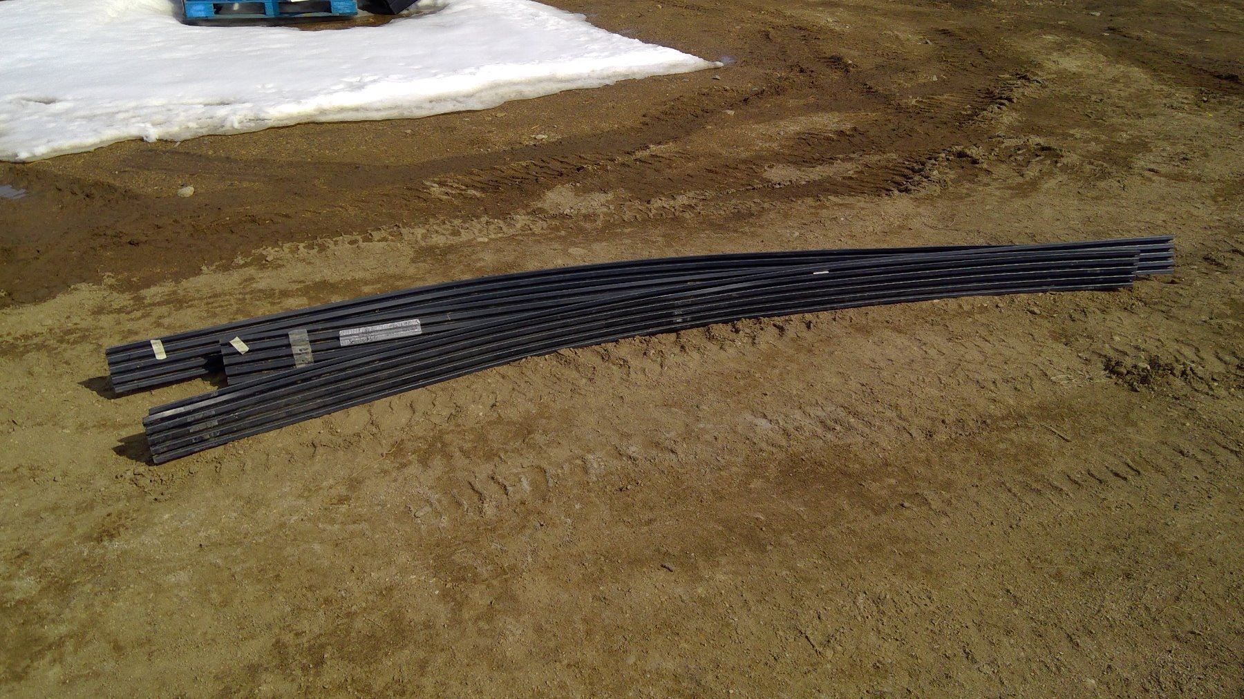FOUR TRAILER SLED RAILS (5" X 10')