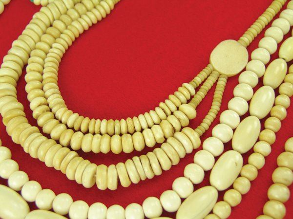 6 Ivory and Bone Necklaces