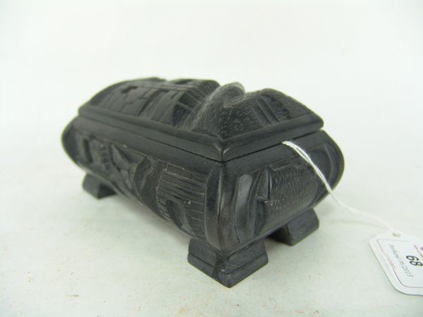 Carved Argillite Box