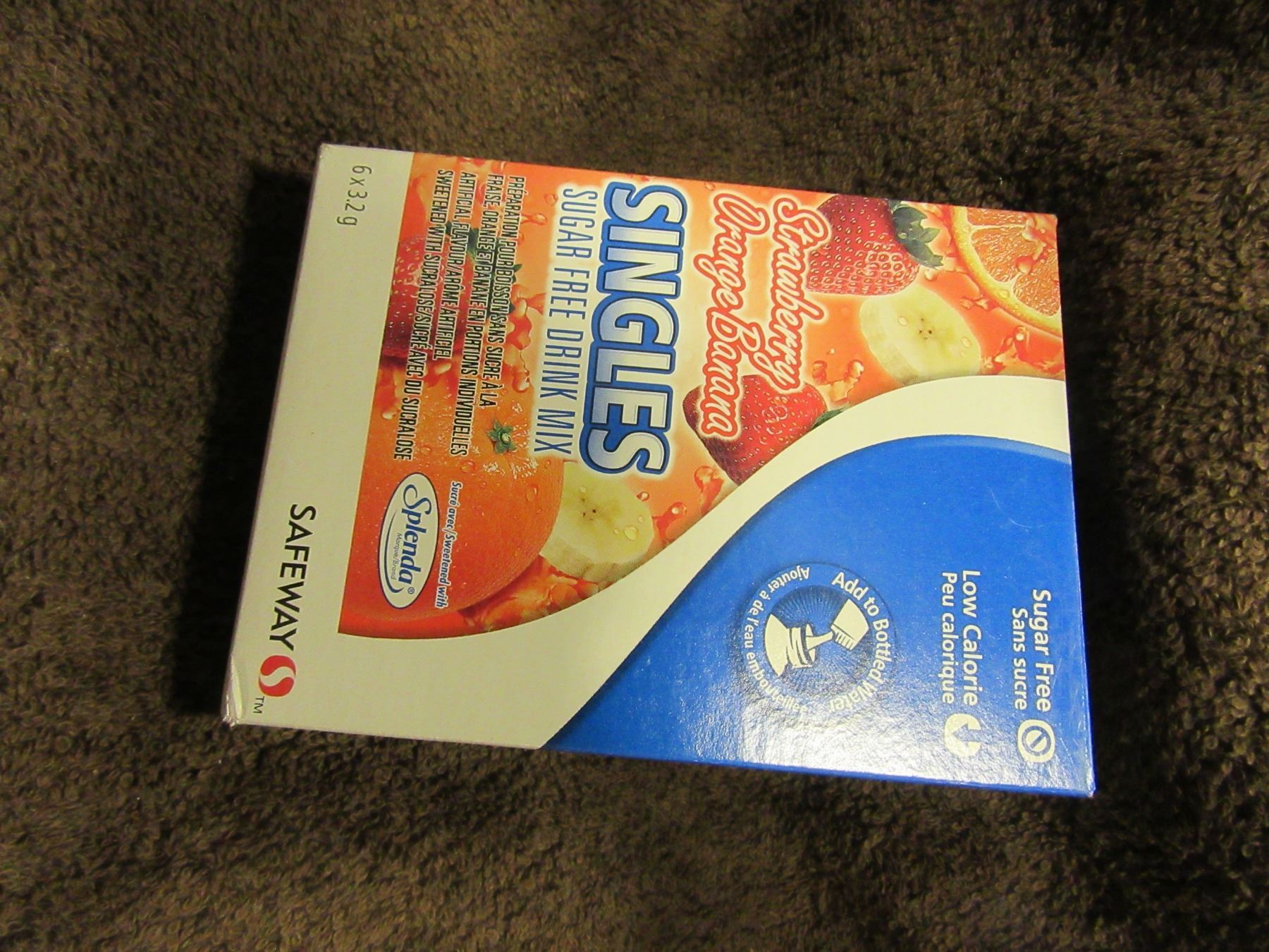 SAFEWAY SUGAR FREE DRINK MIX (STRAWBERRY/ORANGE/BANANA) (6 X 3.2 G ...