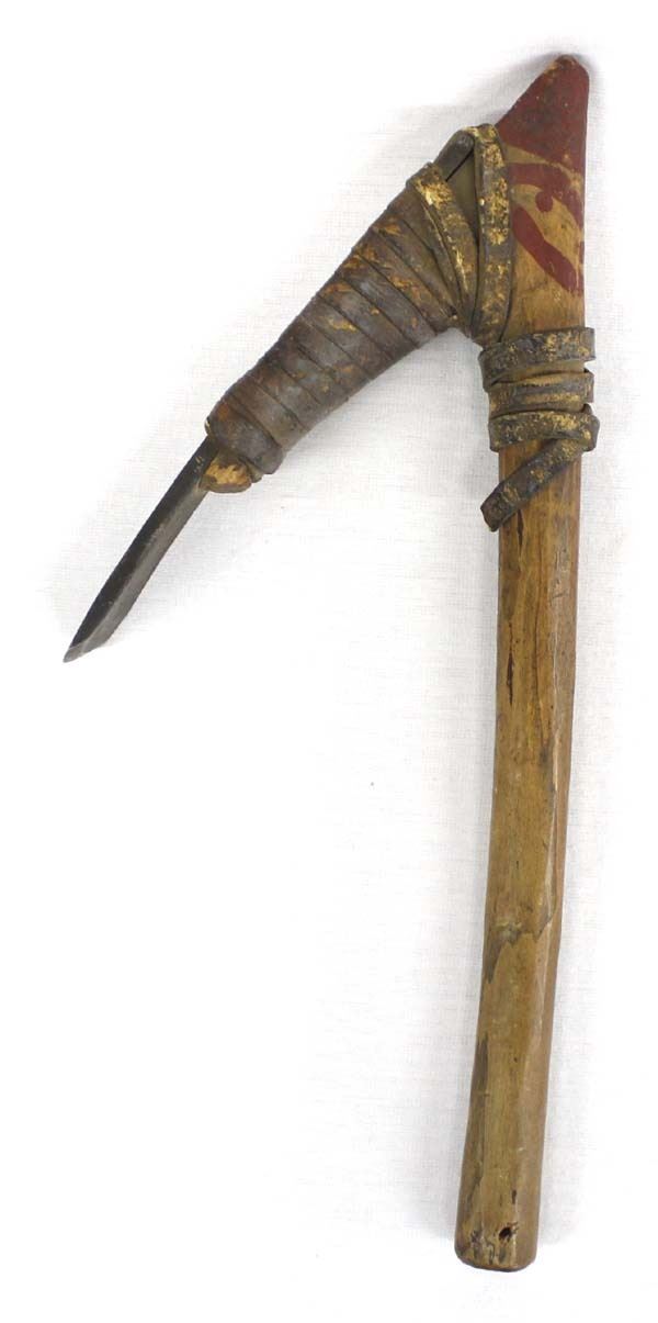 Vintage African Tribal Carved Wood Adze