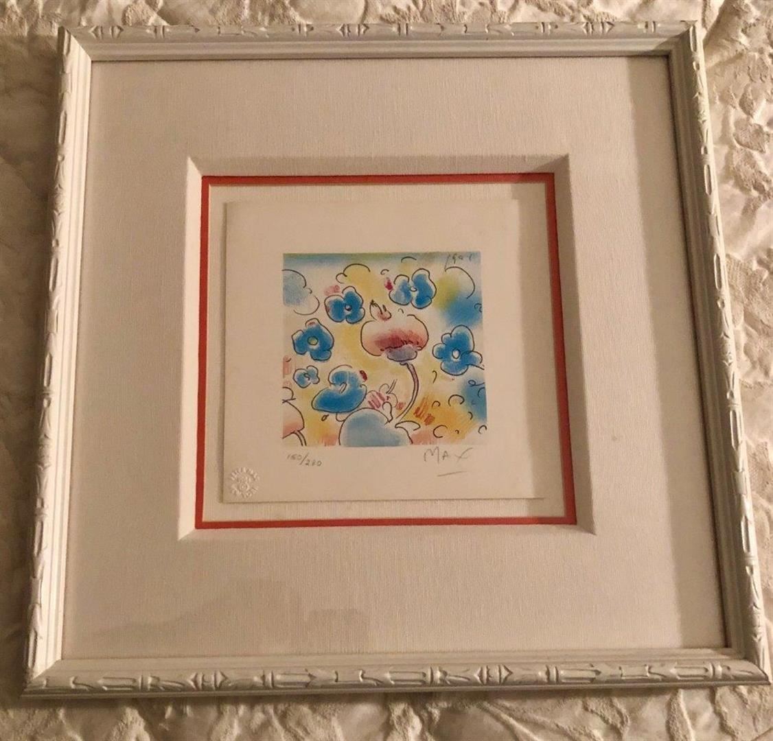 Peter Max "Spring" vintage litho pencil signed