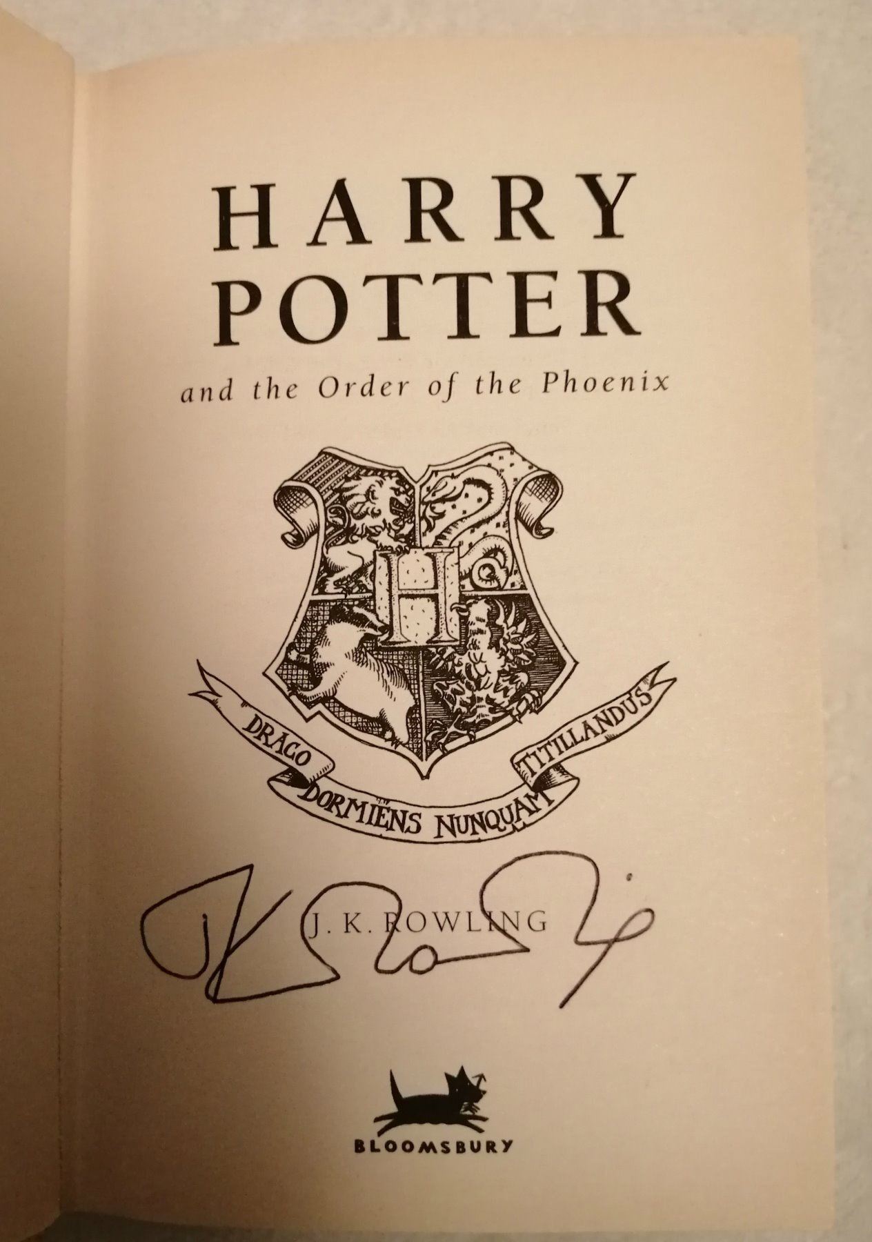 Harry Potter and the Order Of The Phoenix, JK Rowling (SIGNED). First ...