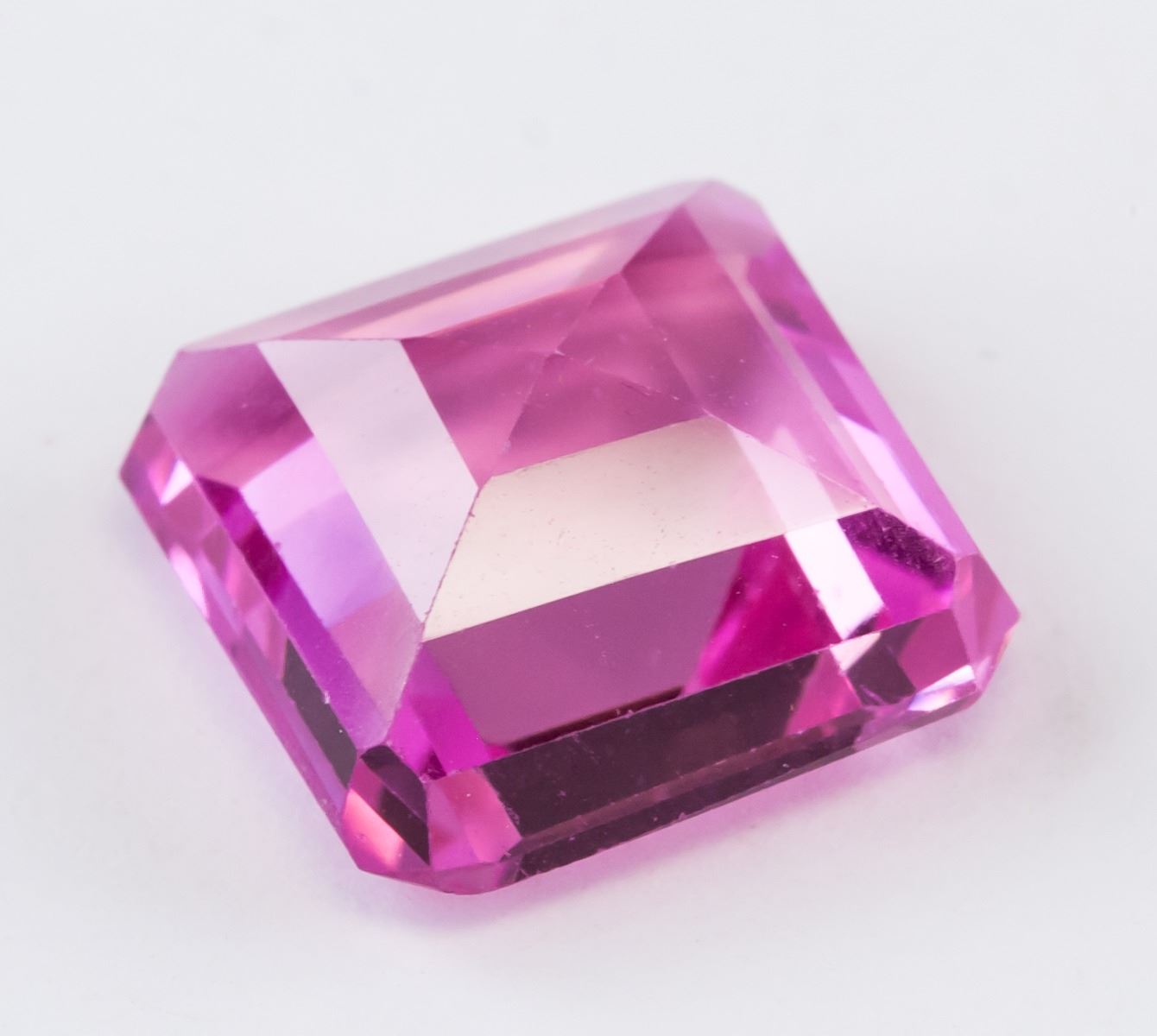 12.10ct Emerald Cut Pink Natural Ruby AGSL