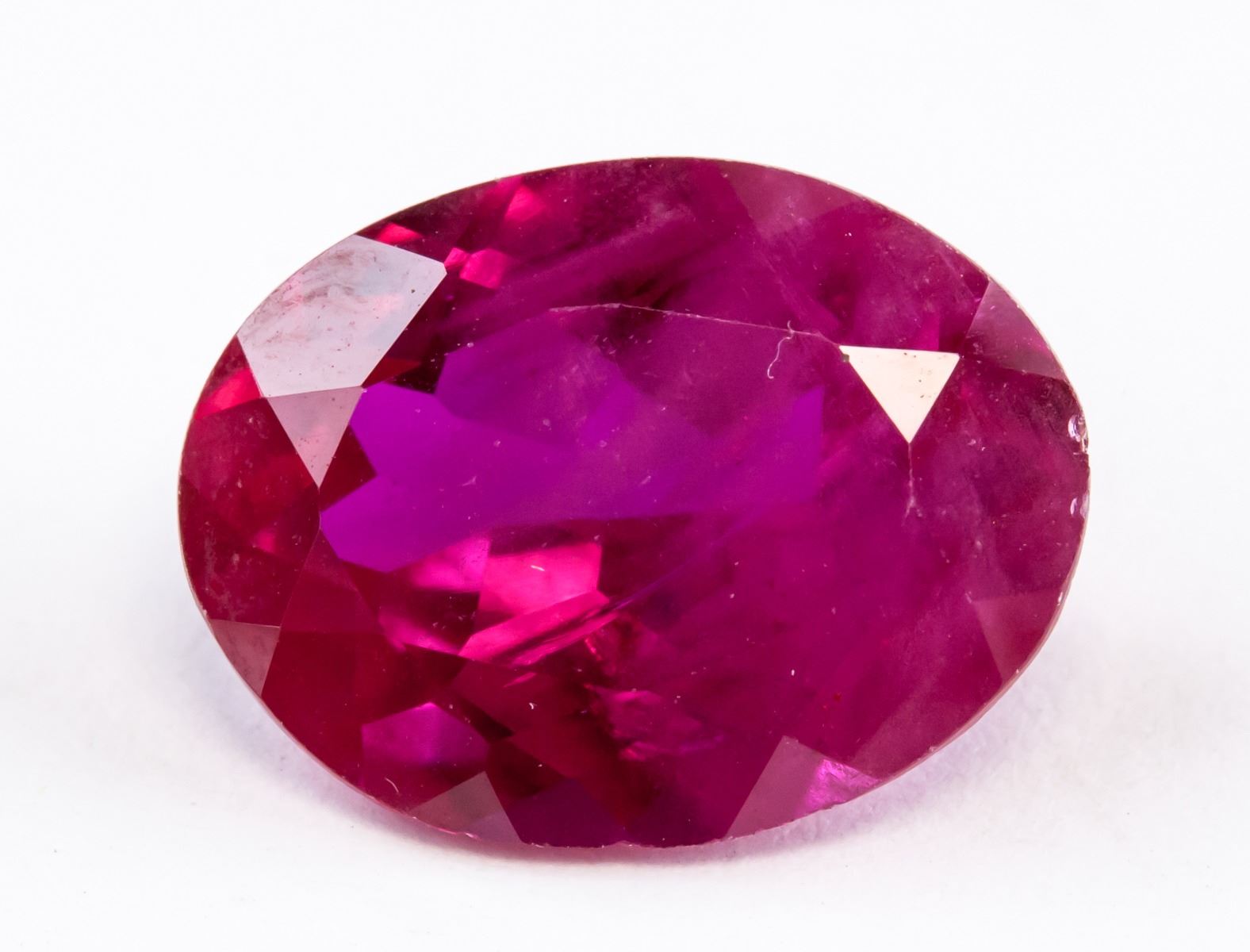 5.00ct Pinkish Red Oval Cut Natural Ruby AGSL