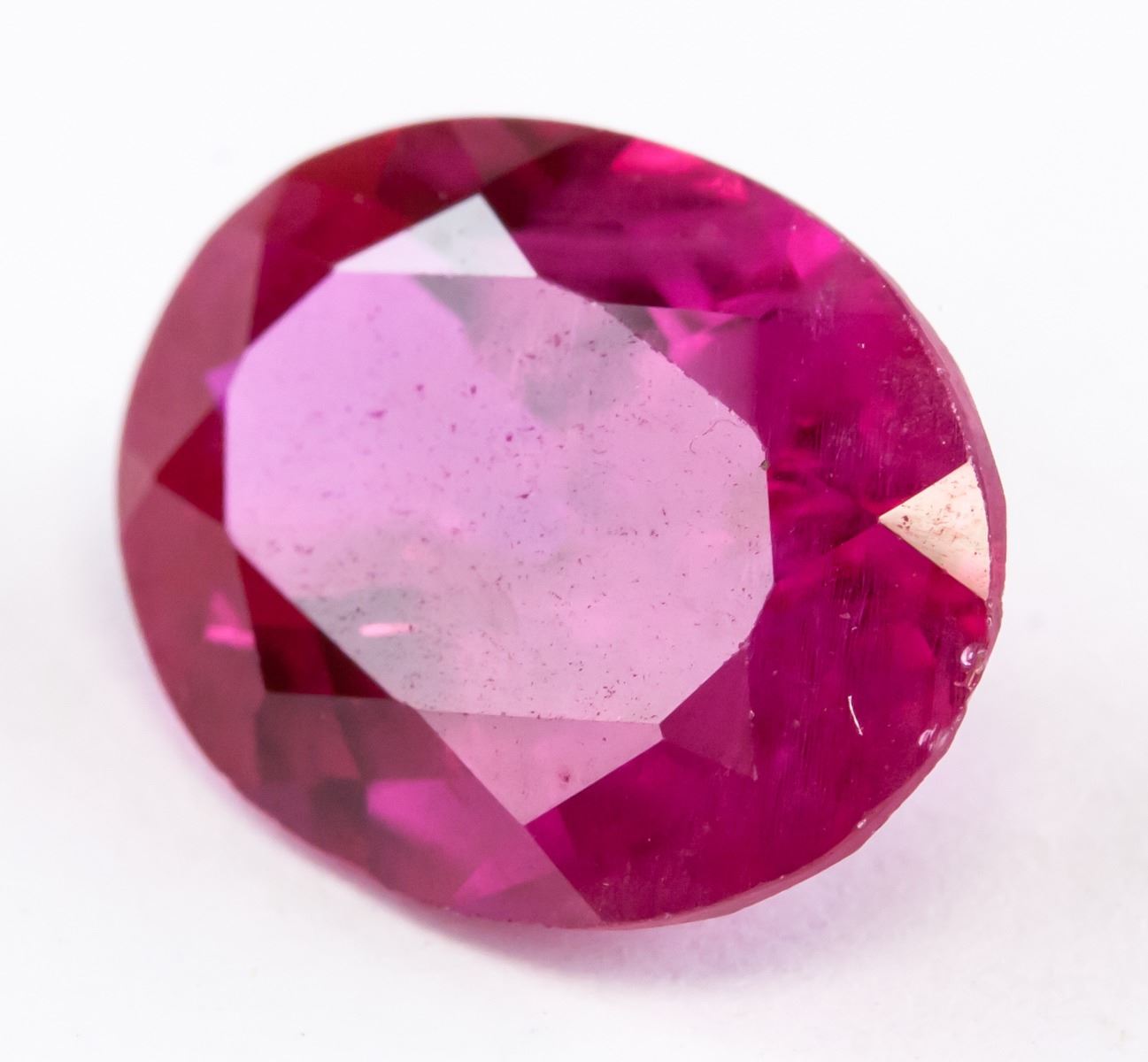 5.00ct Pinkish Red Oval Cut Natural Ruby AGSL