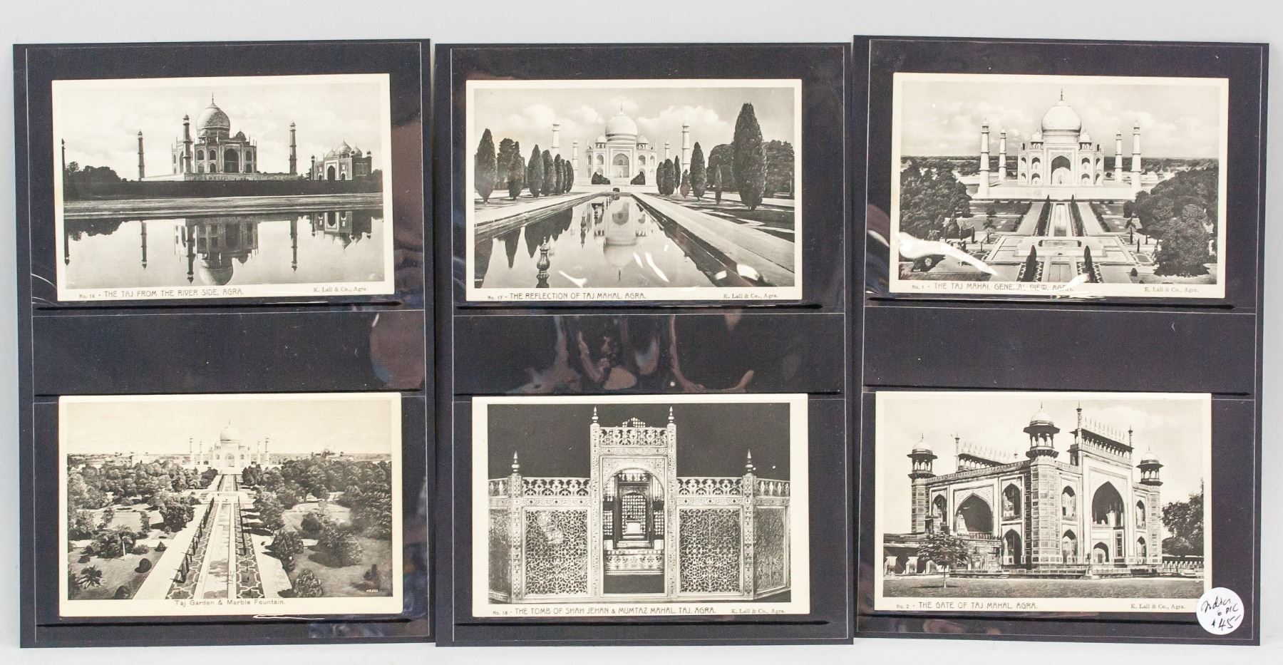 Six Assorted Indian Taj Mahal Postcards