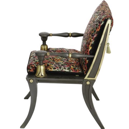 Cleopatra Painted Palace Chair Prop. A gold-an "Cleopatra" Painted ...