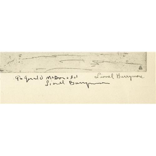 Lionel Barrymore Etching. Both Lionel and John B Lionel Barrymore ...