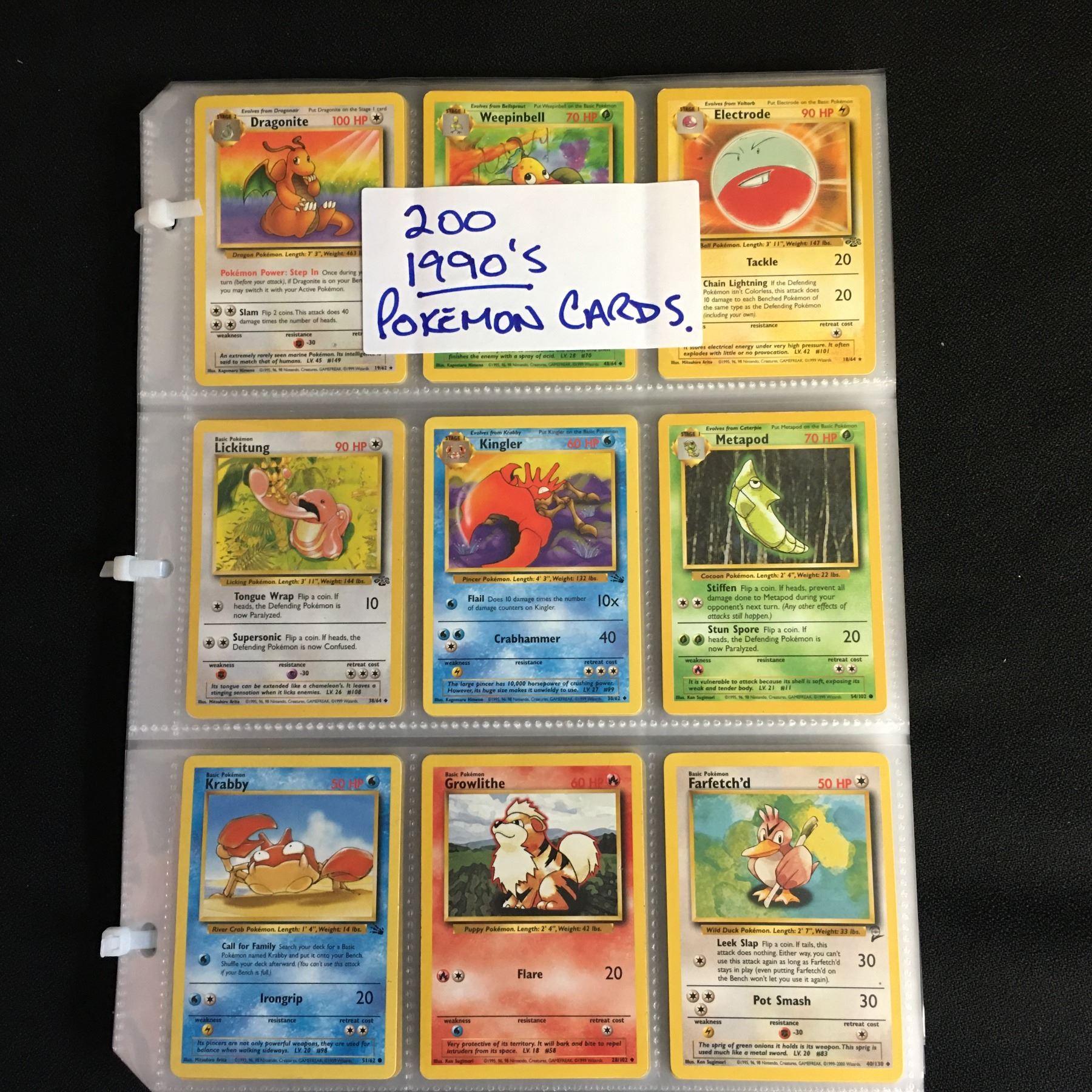 1990s POKEMON CARDS 200 CARDS 1990s POKEMON CARDS 200 CARDS