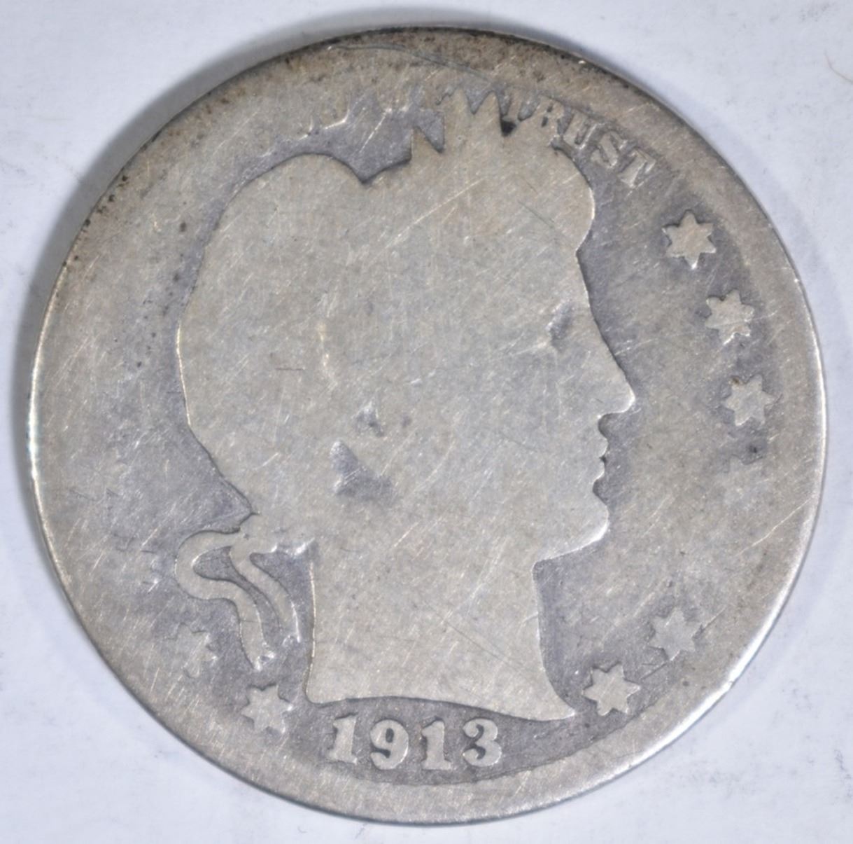 1913-S BARBER QUARTER AG KEY DATE