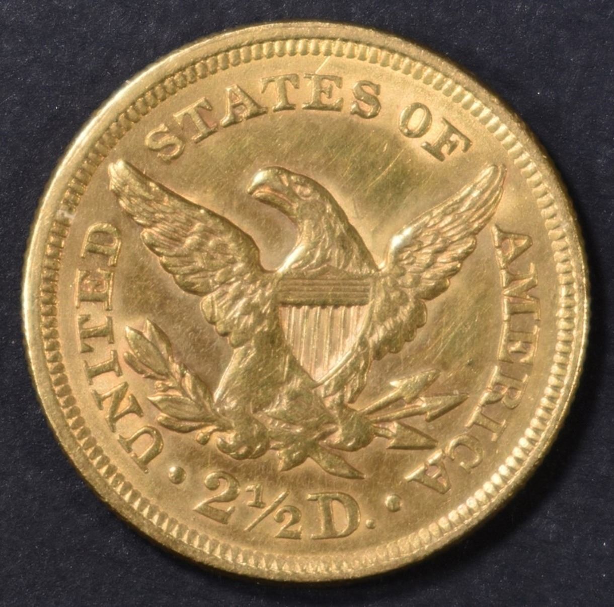 1857 $2.5 GOLD LIBERTY CH BU