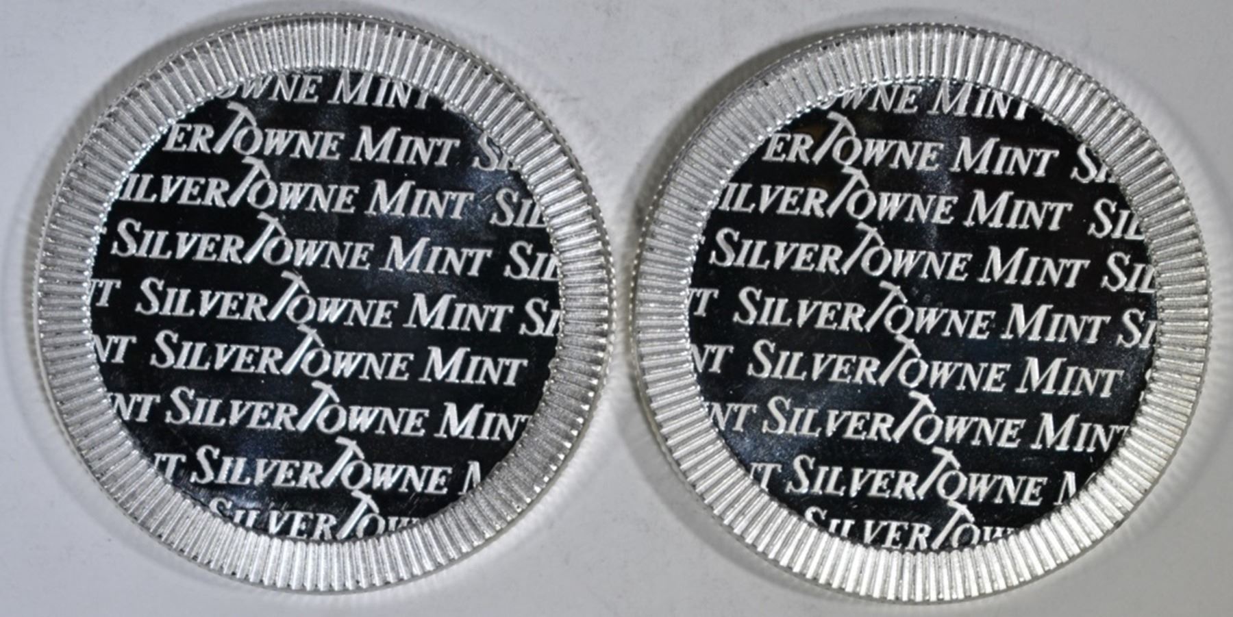 2-SILVERTOWNE STACKABLE CROWN 1oz SILVER ROUNDS