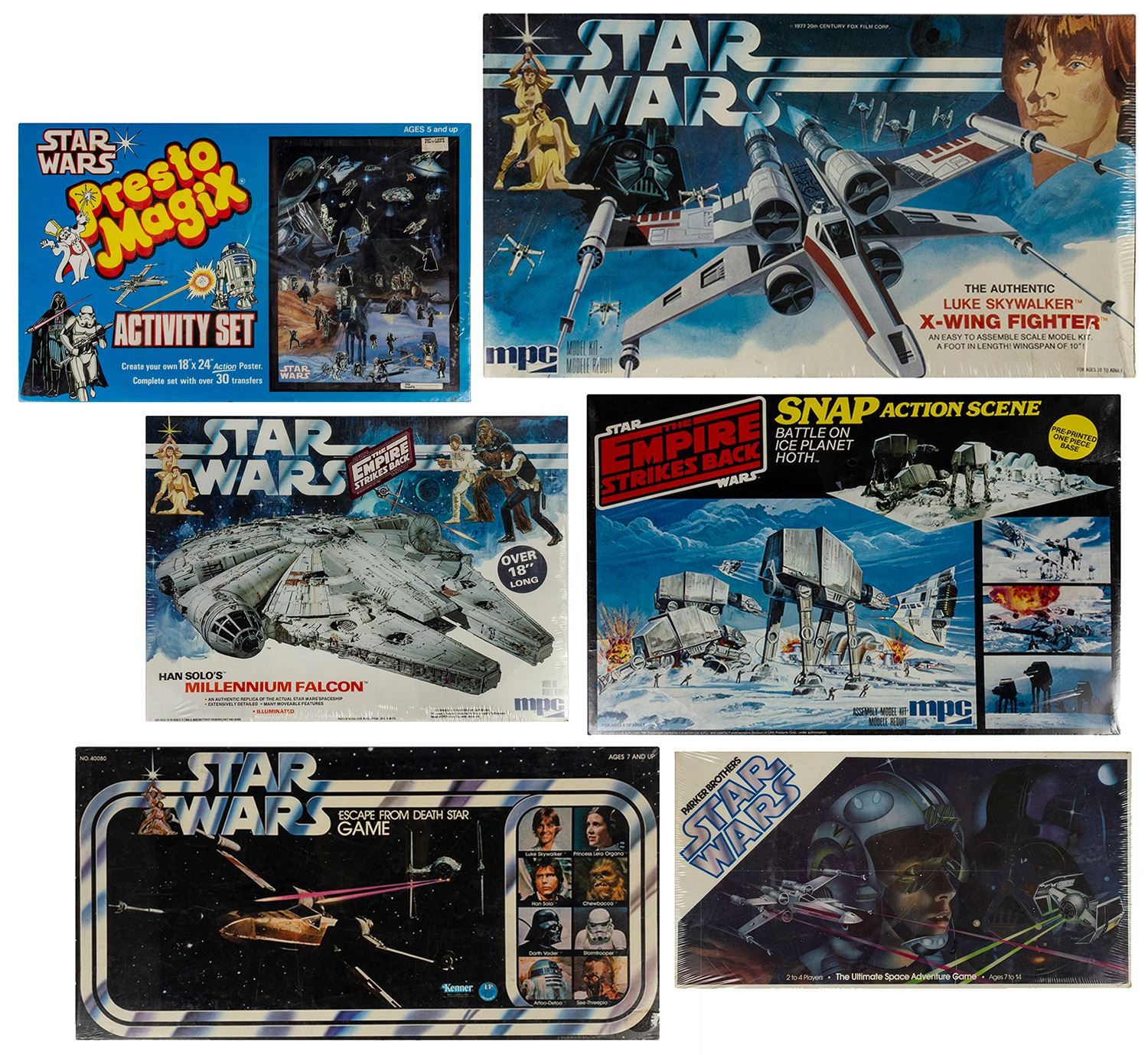 Collection of (6) Star Wars Models and Games.