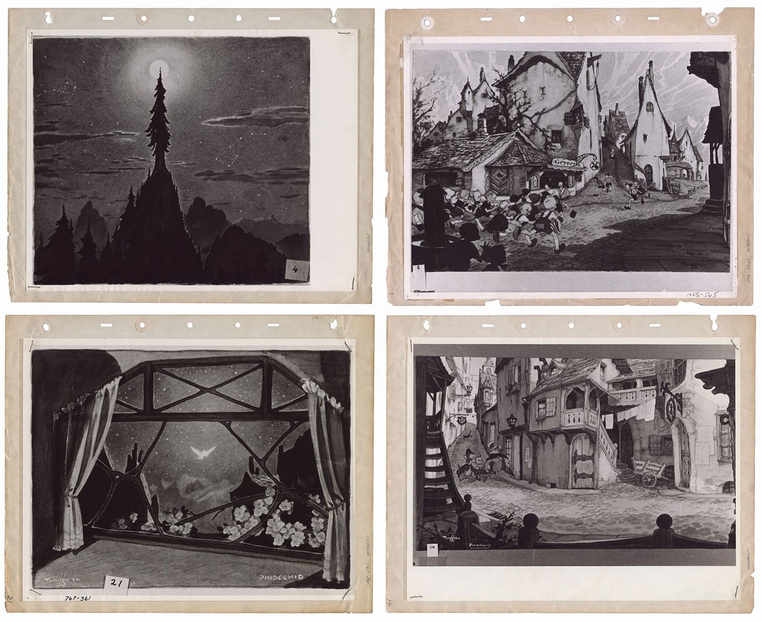 Collection of (4) Gustaf Tenggren Pinocchio Prints. - Van Eaton Galleries