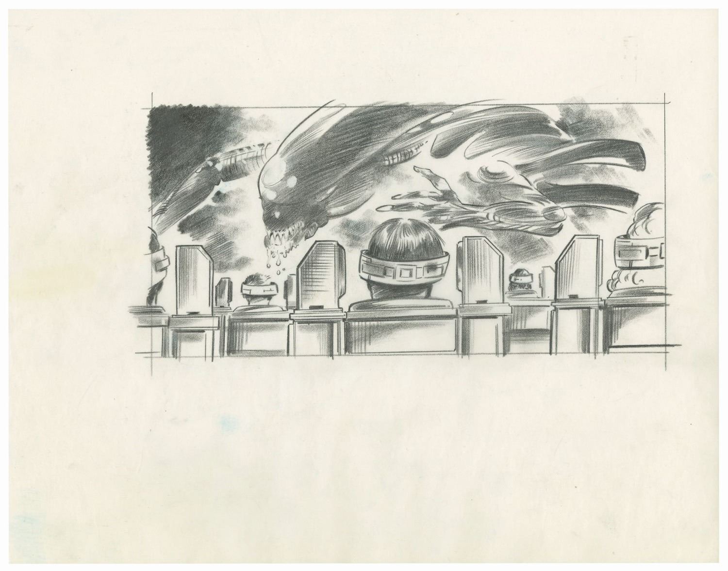 Set of (7) Aliens 3D Storyboards and Graphics Packet.