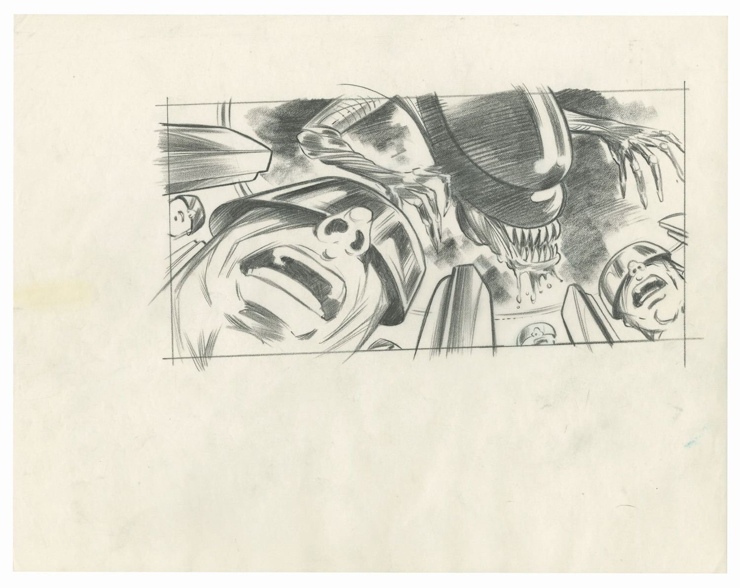 Set of (7) Aliens 3D Storyboards and Graphics Packet.