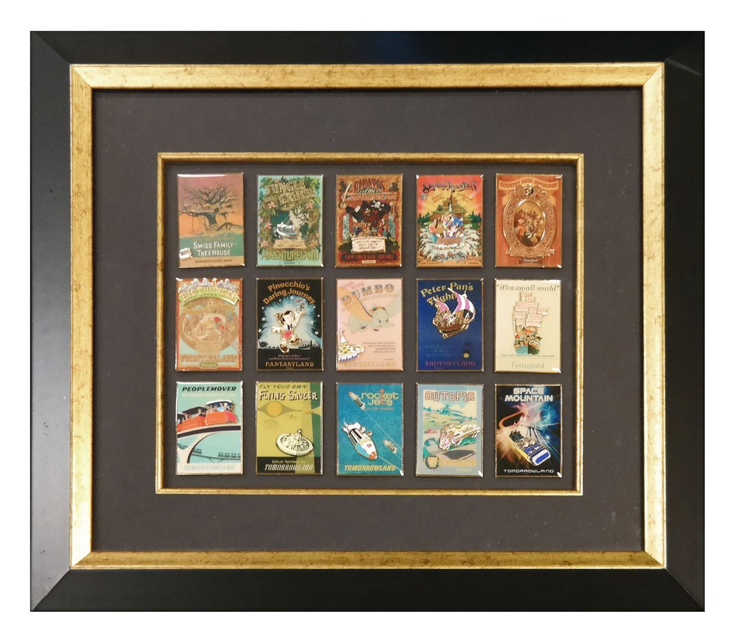 Set of (15) Imagineering Attraction Poster Pins. - Van Eaton Galleries