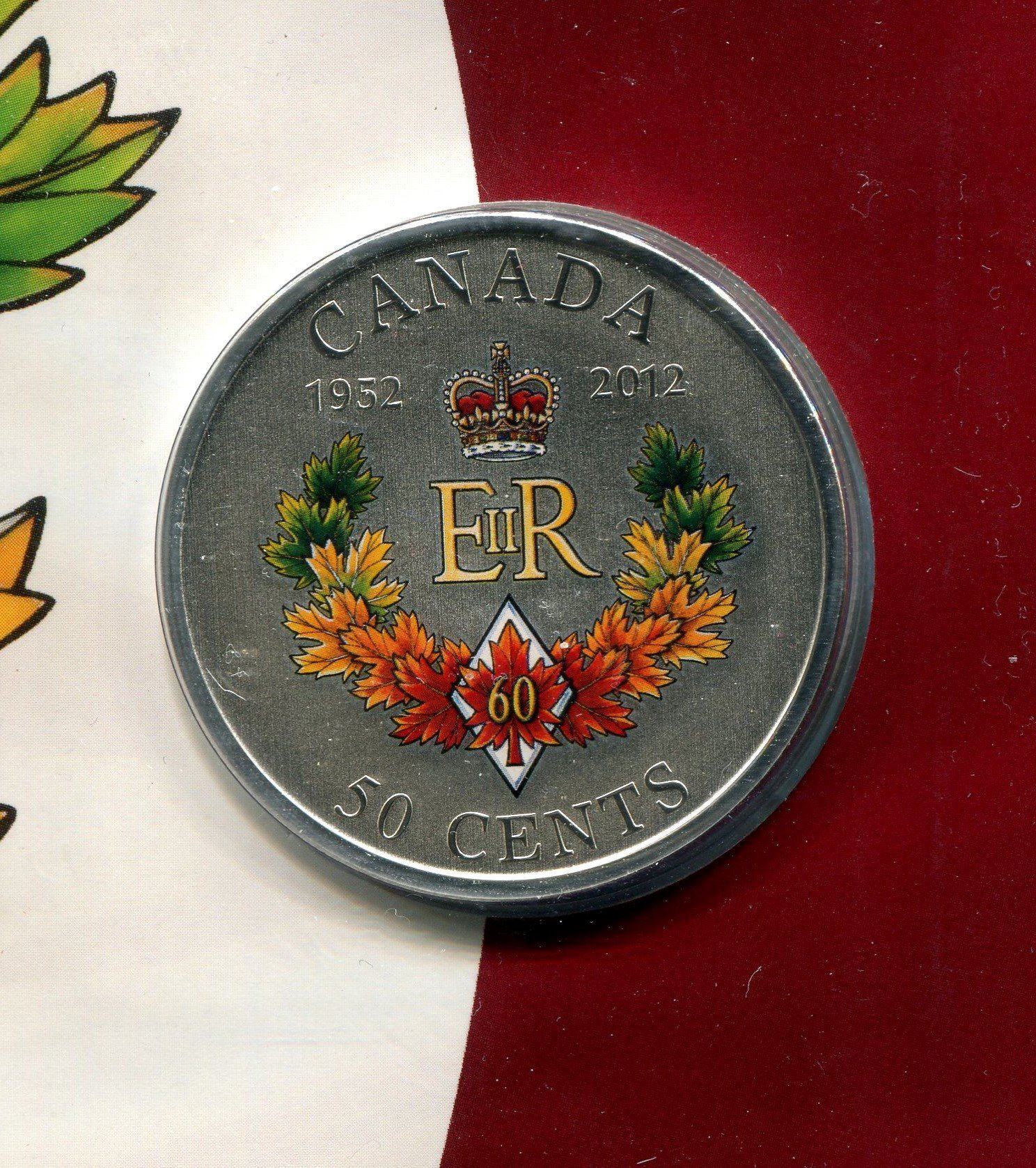 1952-2012 QUEENS DIAMOND JUBILEE LARGE 50 CENT COIN - Schmalz Auctions