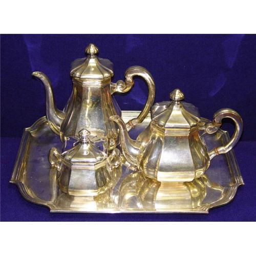 Jakob Grimminger German Silver Tea Set Service #853927