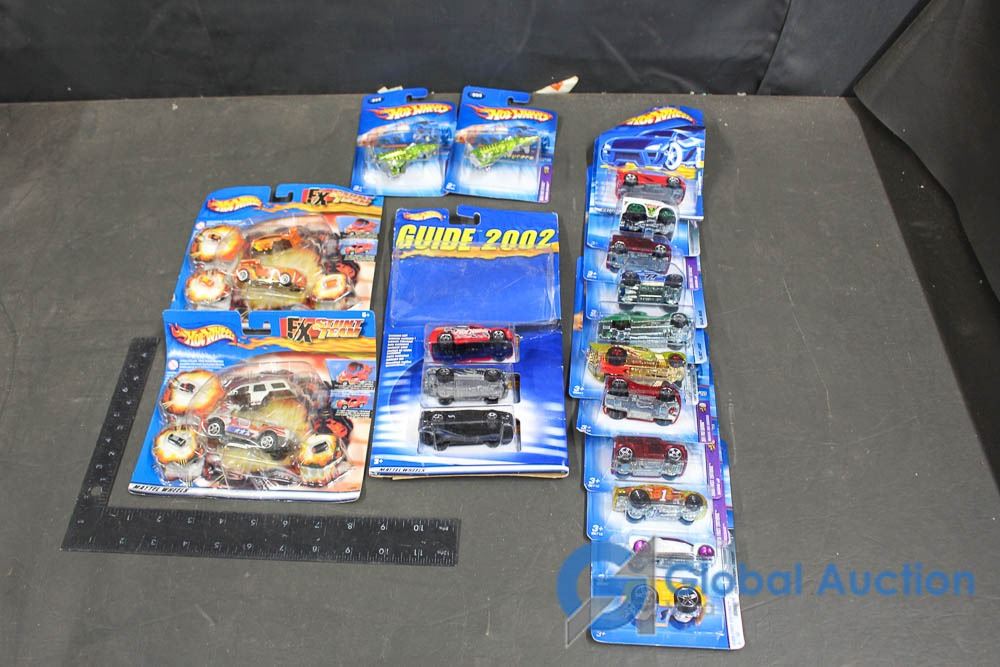 (12) Hot Wheels Cars, (2) Stunt Team and A Pack of 3 Hot Wheels Cars in ...