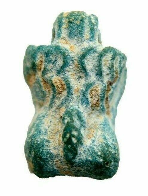 Ancient Egyptian Blue Faience Phallus Amulet