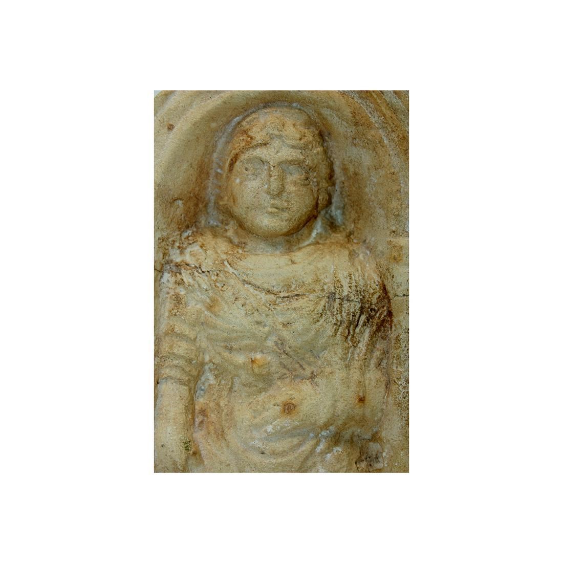 Ancient Roman Limestone Relief with Female figure