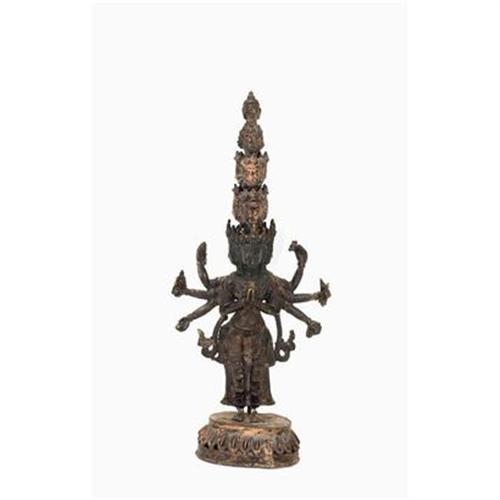 Old Chinese Tibetan Bronze 8 Arms Buddha #832314