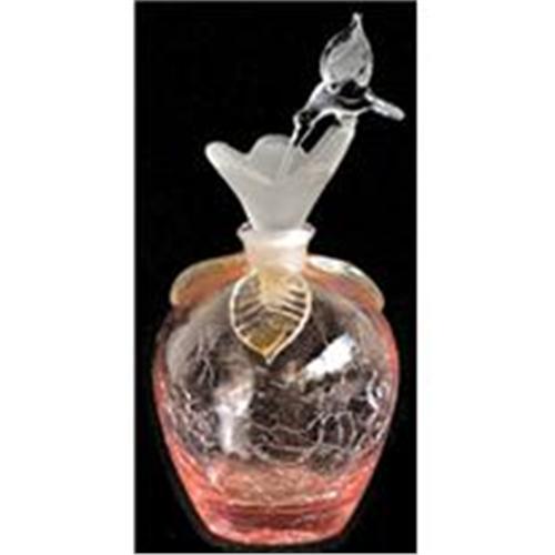 Pink Art Glass Hummingbird Perfume Bottle #838290