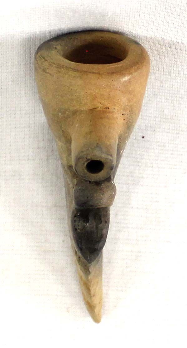 Catawba Pottery Arrowhead Pipe by D. Hawk Sanders