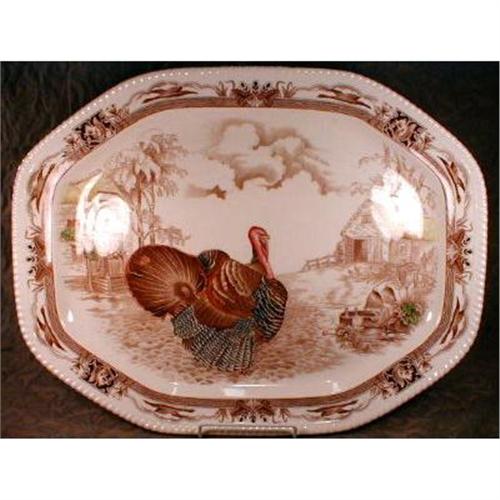BARNYARD King PLATTER Johnson Brothers TURKEY #852586