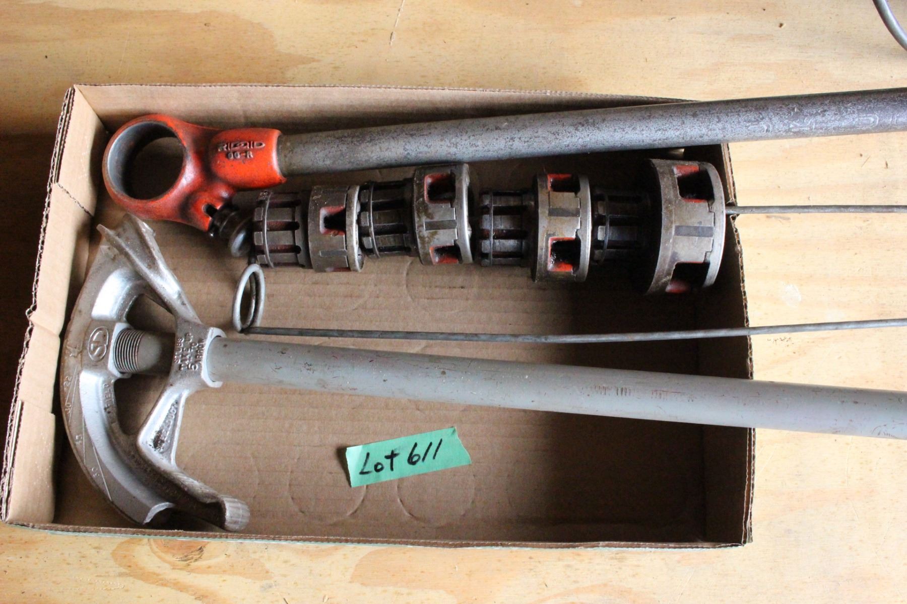 Flat with Rigid Pipe Threader and a Pipe Bender