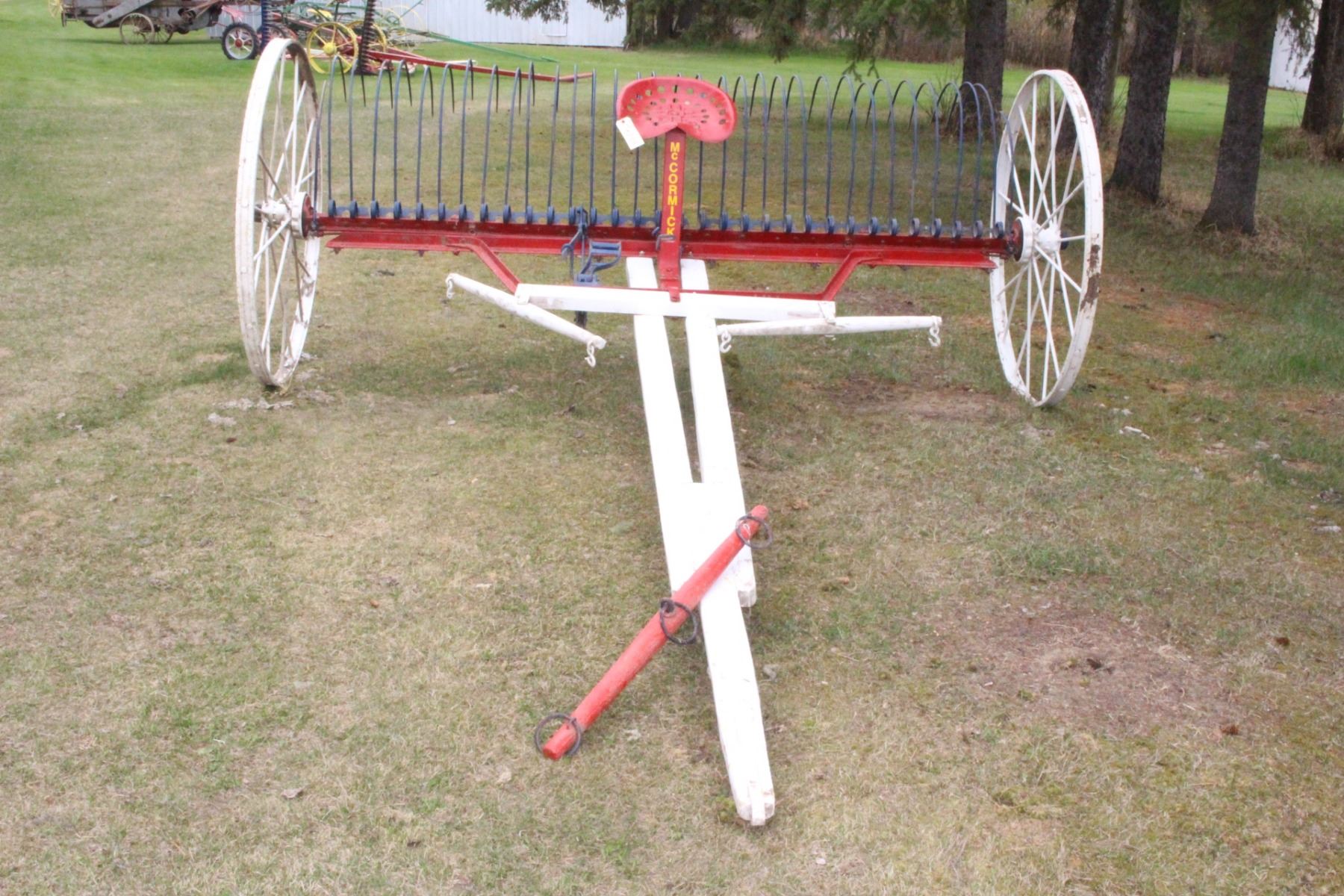 Horse Drawn McCormick Dump Rake (Steel Wheels)
