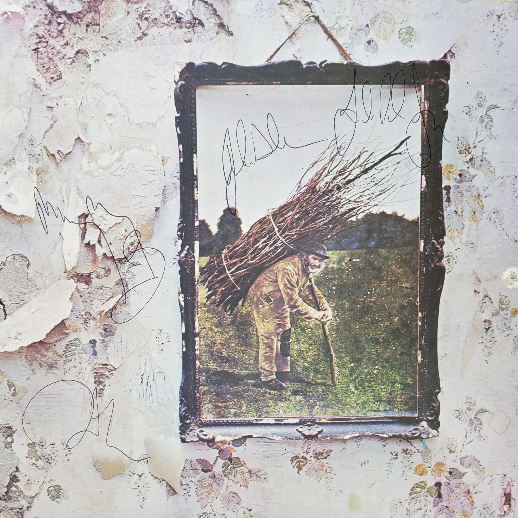 Signed Led Zeppelin IV Album Cover