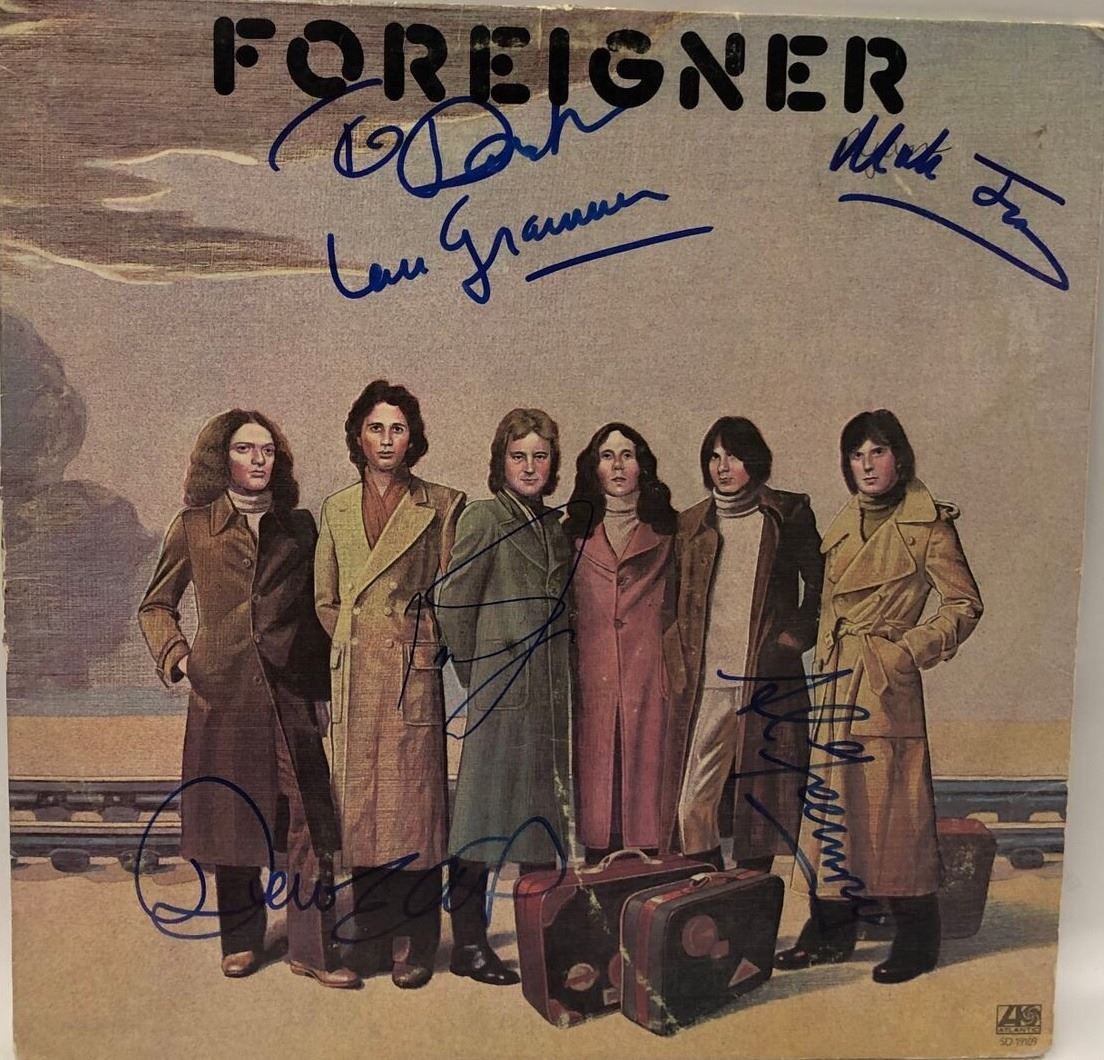 Signed Foreigner "Foreigner" Album Cover