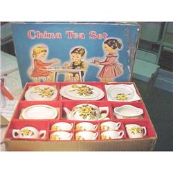 Vintage Yellow Rose Toy China Tea Set. #860031