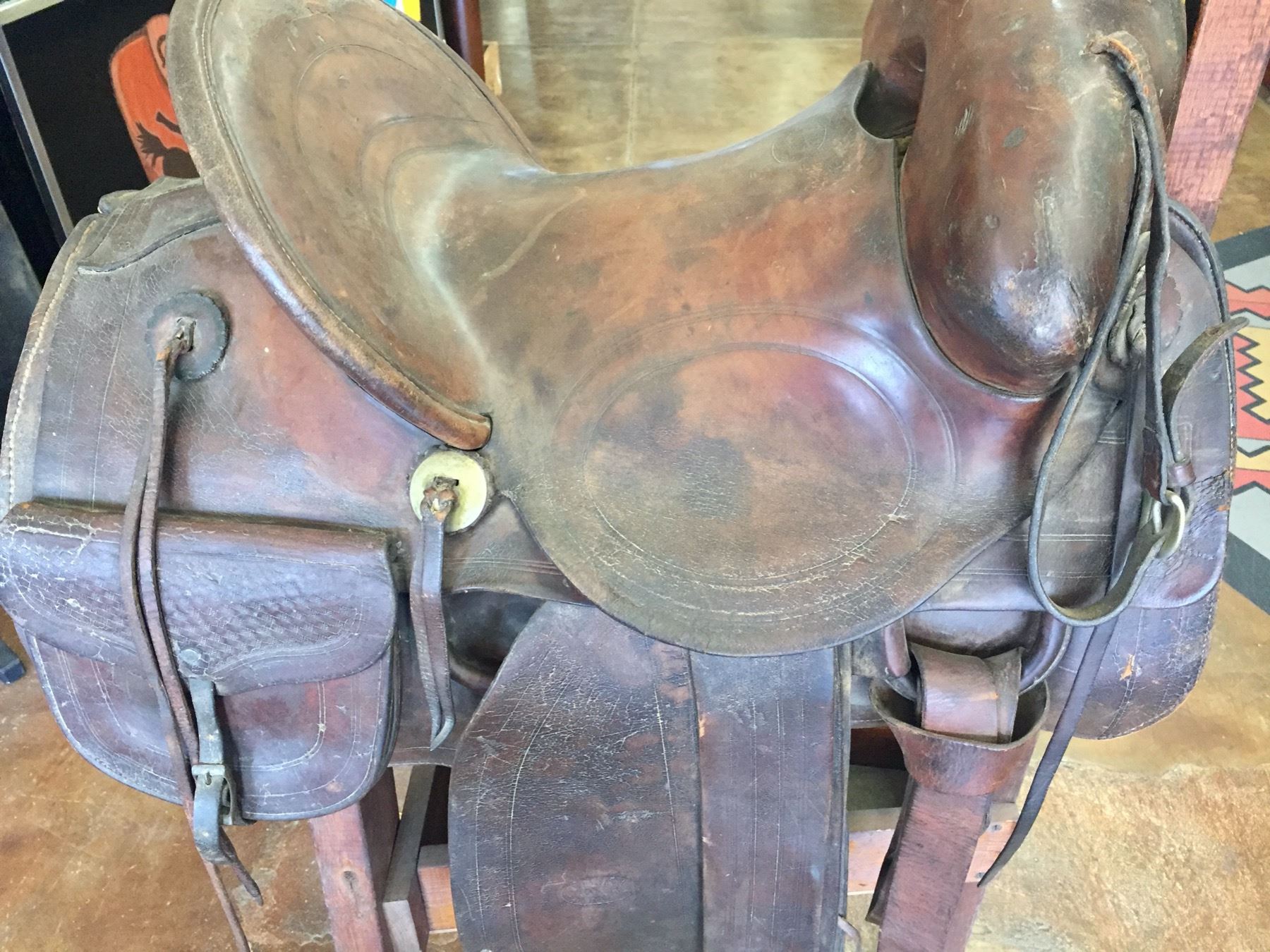 Antique High Back Saddle - Tom Flynn