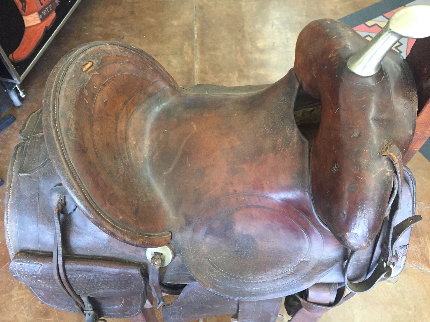 Antique High Back Saddle - Tom Flynn